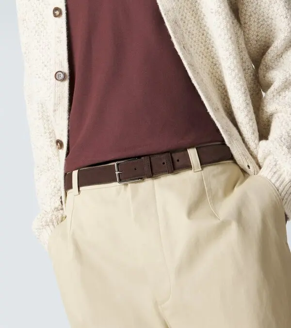 Loro Piana Mayfair Suede Belt - Brown
