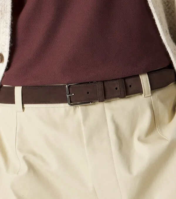 Loro Piana Mayfair Suede Belt - Brown
