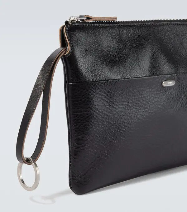 Our Legacy Supporter Leather Pouch With Strap