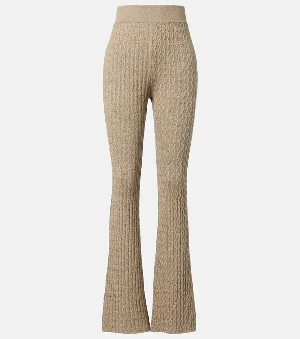 Loro Piana Bihar Cashmere-blend Flared Pants - Beige
