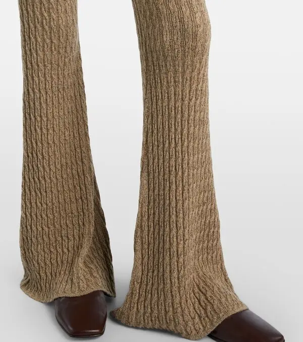 Loro Piana Bihar Cashmere-blend Flared Pants
