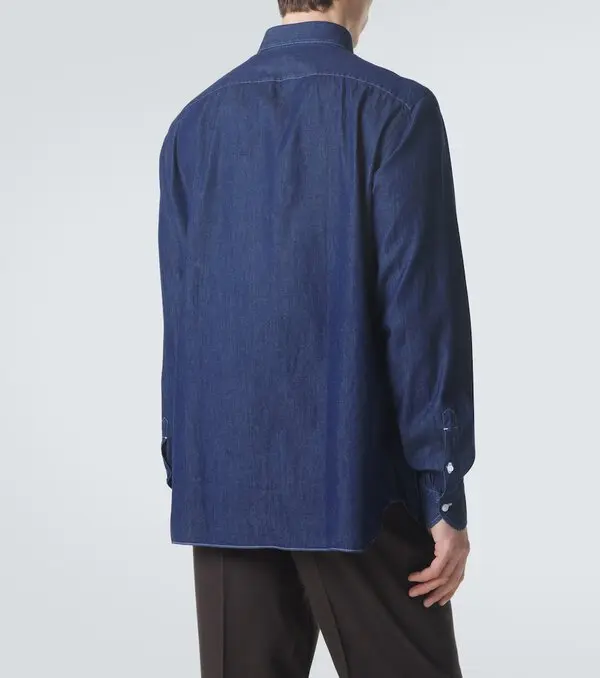 Rubinacci Cotton Shirt - Blue