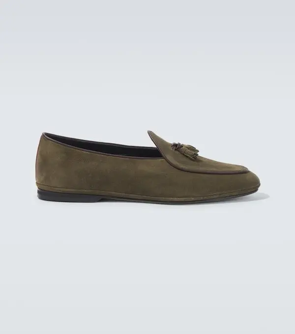 Rubinacci Marphy Suede Loafers - Green