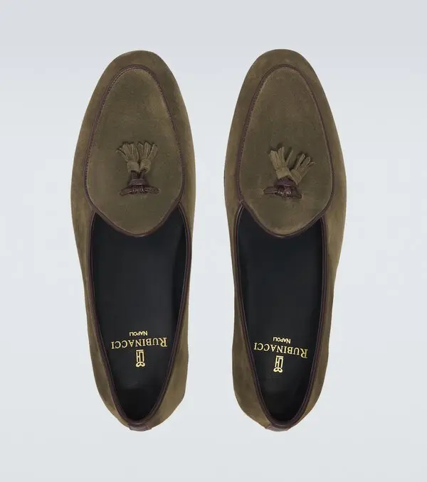 Rubinacci Marphy Suede Loafers - Green