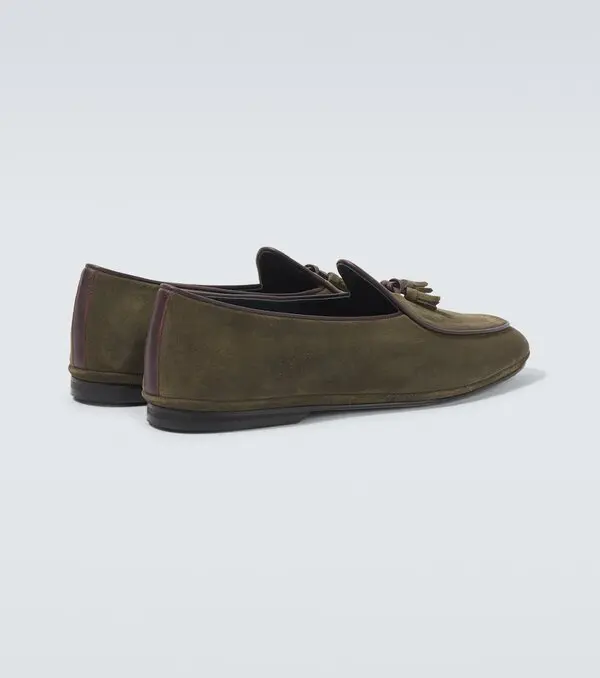 Rubinacci Marphy Suede Loafers - Green