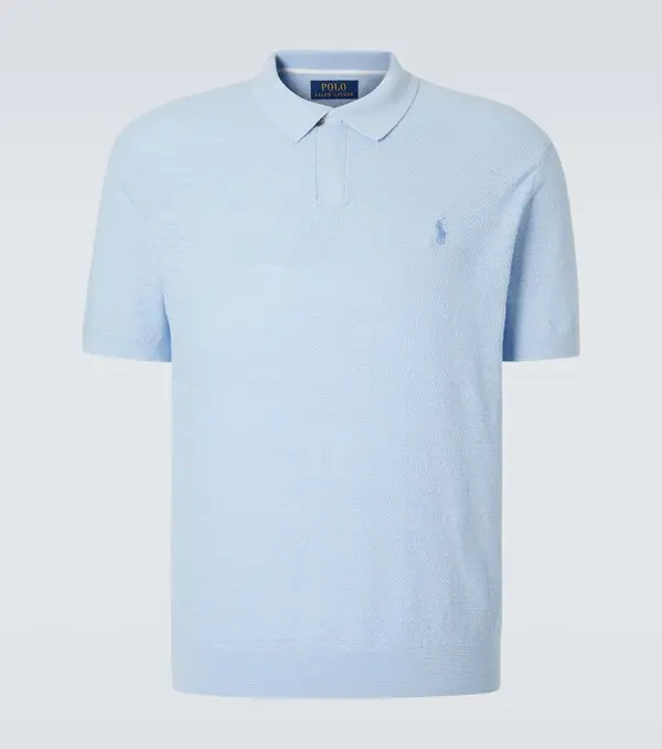 Polo Ralph Lauren Cotton And Linen Polo Shirt - Blue