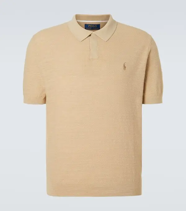 Polo Ralph Lauren Cotton And Linen Polo Shirt - Beige