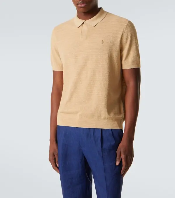 Polo Ralph Lauren Cotton And Linen Polo Shirt - Beige