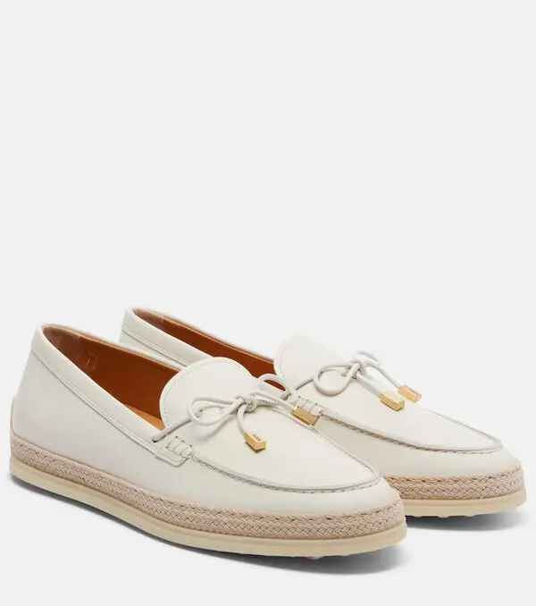 TOD'S Leather Loafers - White
