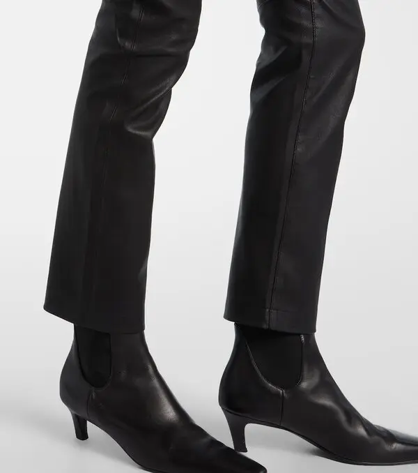 Ag Mari Leather Skinny Pants - Black