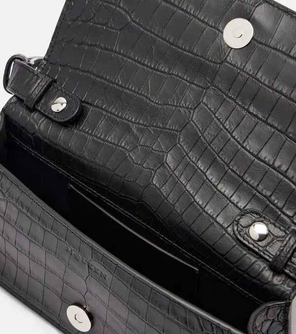 Alexander McQueen Jewelled Mini Leather Shoulder Bag