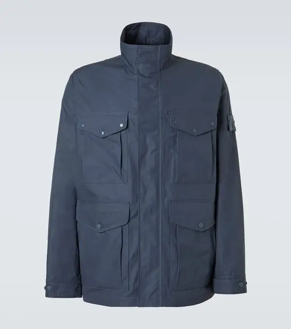 Stone Island Compass Cotton Canvas Field Jacket - Blue