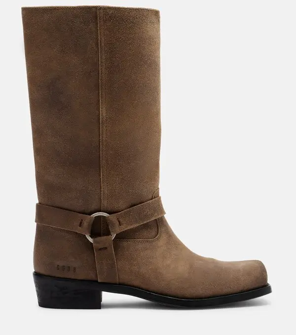 GOLDEN GOOSE Biker Suede Mid-calf Boots - Brown