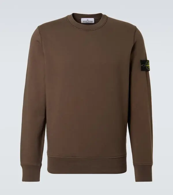 Stone Island Compass Cotton Fleece Sweatshirt - Brown