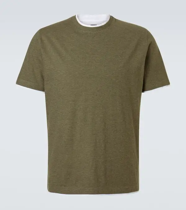 Fedeli Cotton Jersey T-shirt - Green