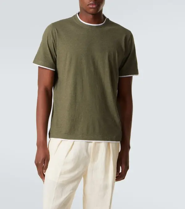 Fedeli Cotton Jersey T-shirt - Green