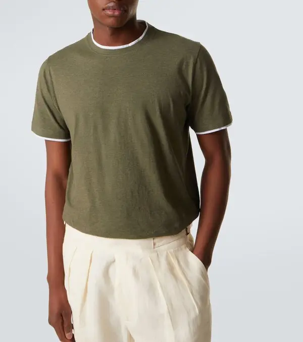 Fedeli Cotton Jersey T-shirt - Green