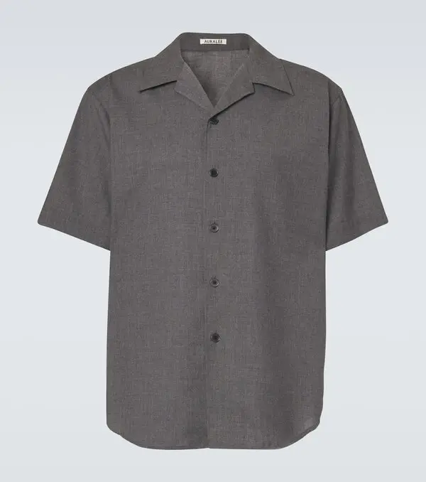 Auralee Cashmere Poplin Shirt - Grey