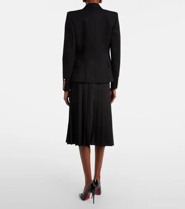 Balmain Chain-detail Pleated Midi Skirt