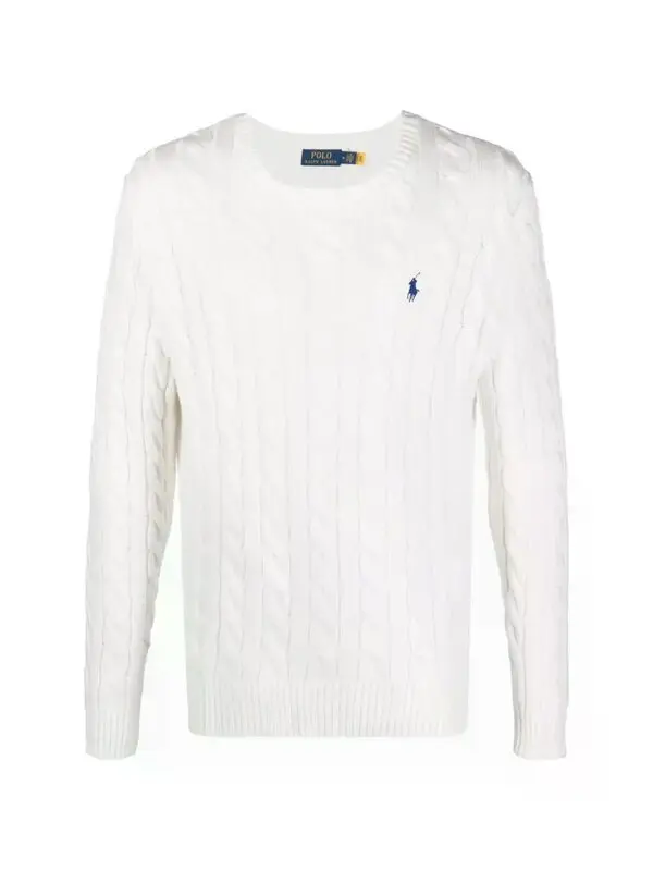 Polo Ralph Lauren Cable-knit Crew-neck Sweater - White