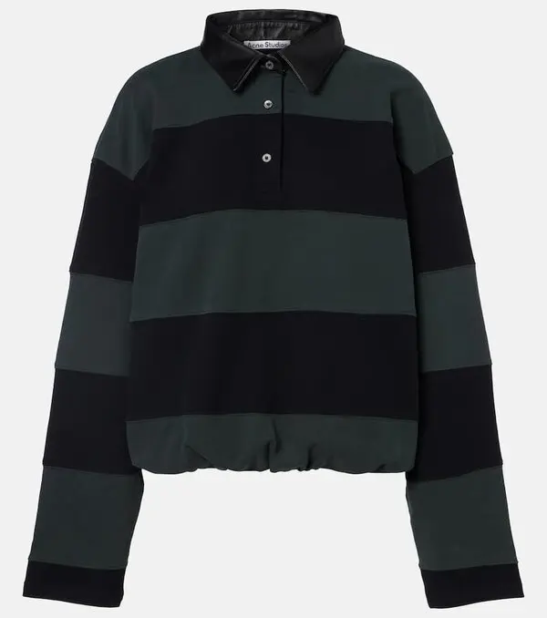 Acne Studios Striped Cotton Sweater - Green