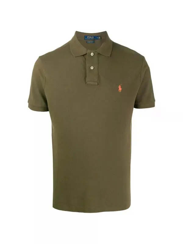 Polo Ralph Lauren Half-button Logo-detail Polo Shirt - Green
