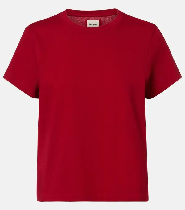 Khaite Emmylou Cotton Jersey T-shirt - Red