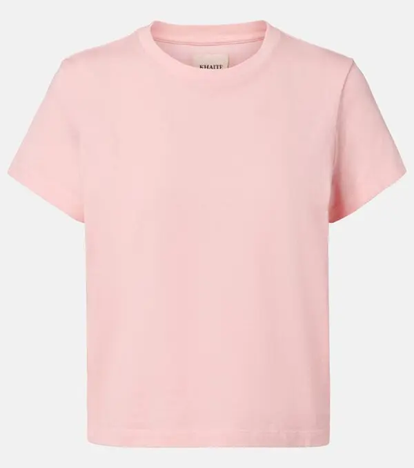 Khaite Emmylou Cotton Jersey T-shirt - Pink