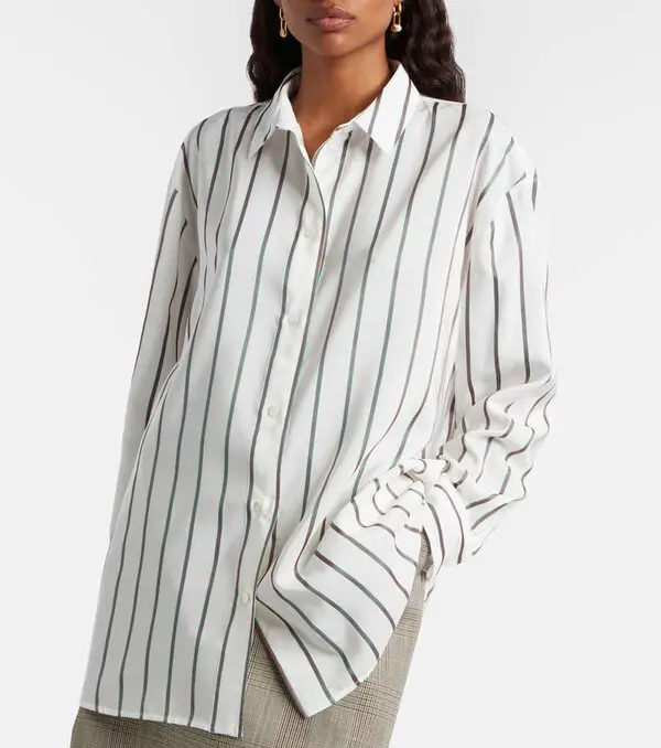 Gucci Striped Silk-blend Jacquard Shirt