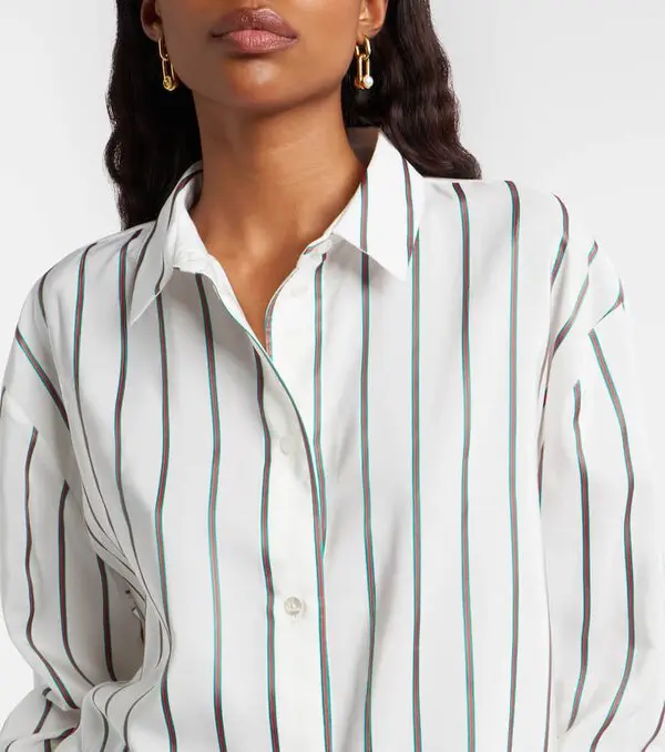 Gucci Striped Silk-blend Jacquard Shirt