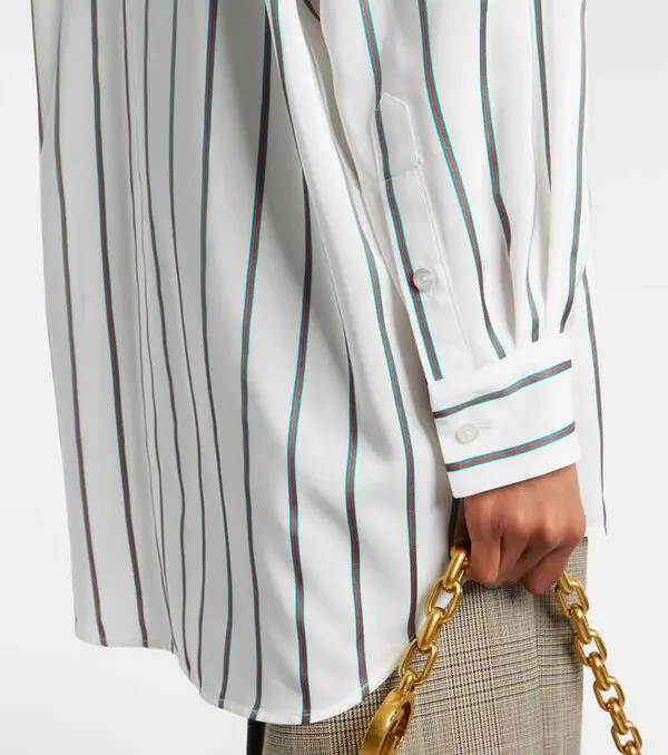 Gucci Striped Silk-blend Jacquard Shirt