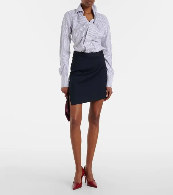 VIVIENNE WESTWOOD Striped Cotton-blend Poplin Shirt