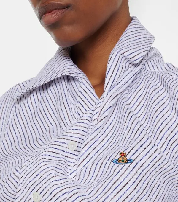 VIVIENNE WESTWOOD Striped Cotton-blend Poplin Shirt
