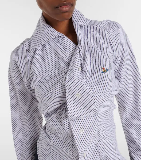 VIVIENNE WESTWOOD Striped Cotton-blend Poplin Shirt