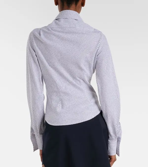 VIVIENNE WESTWOOD Striped Cotton-blend Poplin Shirt