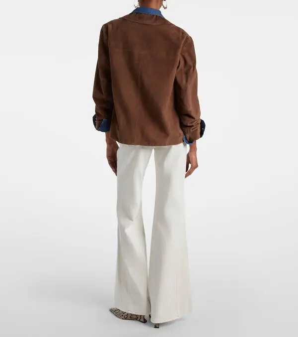 7 For All Mankind Panel Retro Flared Jeans - White