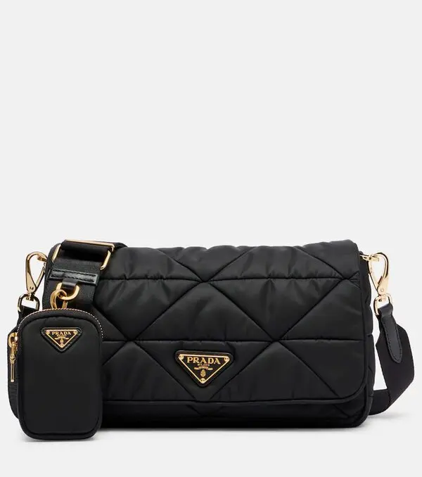 Prada Re-nylon Quilted Shoulder Bag - Black