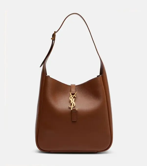 Saint Laurent Le 5 À 7 Small Leather Tote Bag - Brown