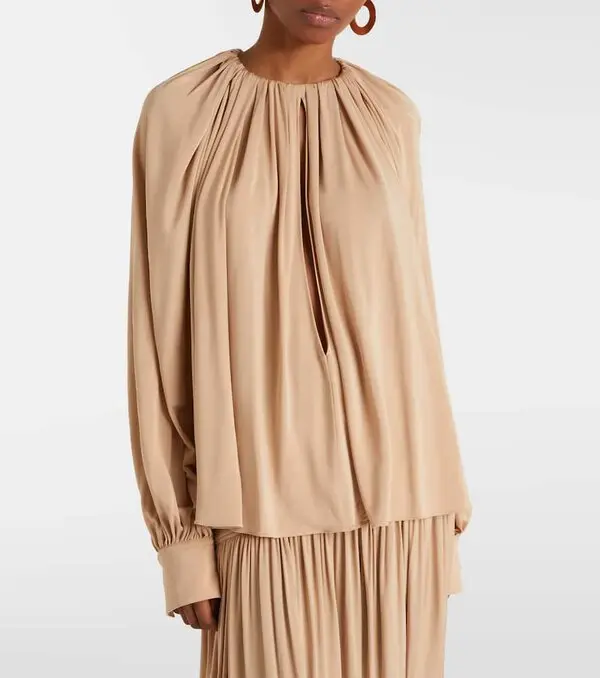 FERRAGAMO Cutout Draped Blouse