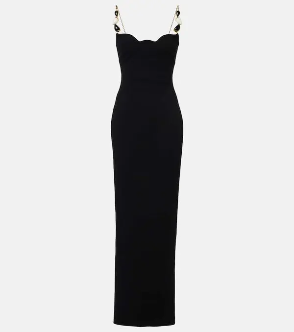 Rachel Gilbert Riccardo Embellished Gown - Black