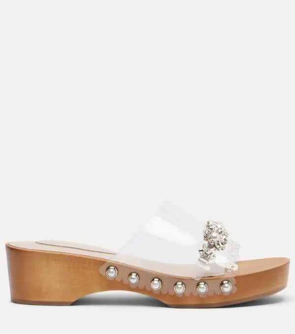 Simone Rocha Embellished Clogs - Transparent