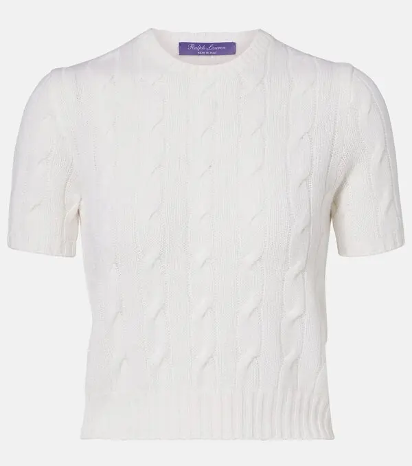 Ralph Lauren Cable-knit Cashmere Sweater - White