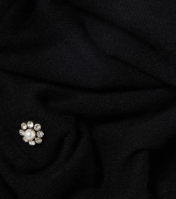 Simone Rocha Embellished Cashmere Scarf