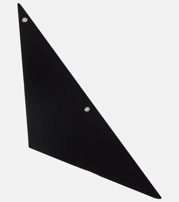Simone Rocha Embellished Cashmere Scarf - Black