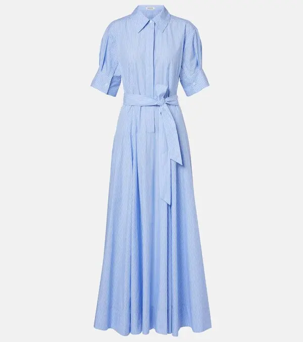 Simkhai Truman Striped Cotton Maxi Dress - Blue