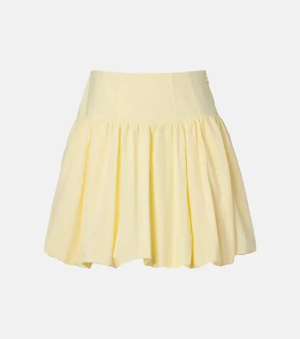 Simkhai Pippa Cotton-blend Poplin Miniskirt - Yellow