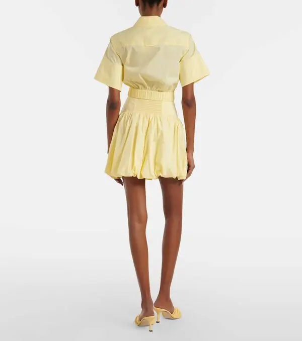 Simkhai Pippa Cotton-blend Poplin Miniskirt - Yellow