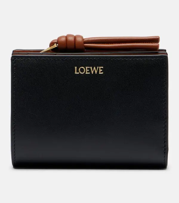 Loewe Knot Leather Wallet - Black
