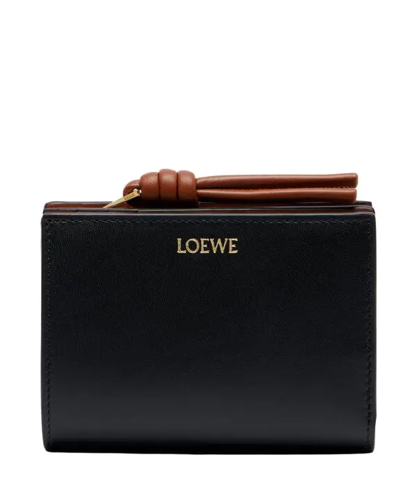 Loewe Knot Leather Wallet - Black