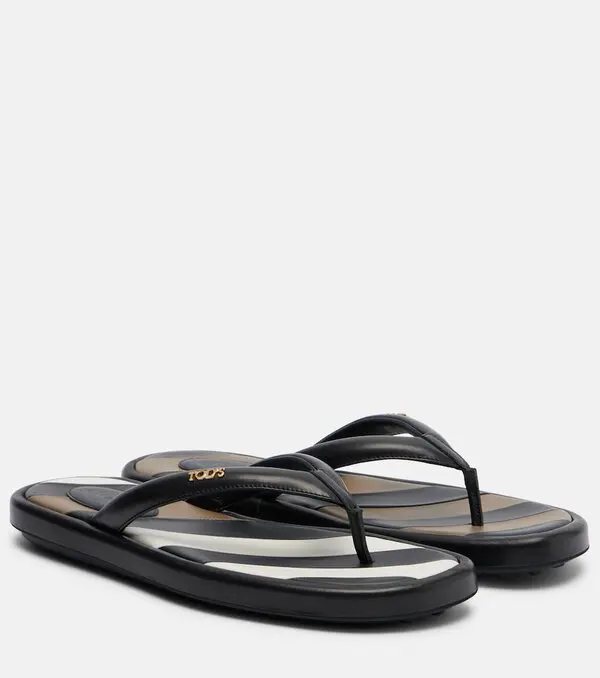 TOD'S Leather Thong Sandals